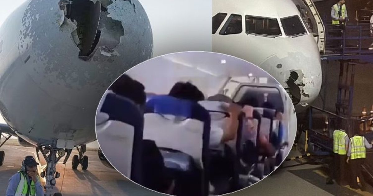 VIDEO/ Momente ankthi e tmerri në ajër, turbulenca, breshër dhe rrufe ...